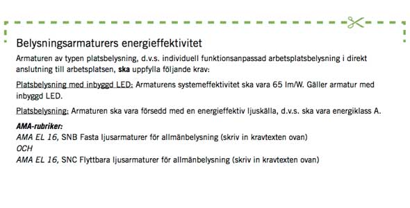 Enklare upphandla hållbar belysning med AMA-rubriker - Upphandling24